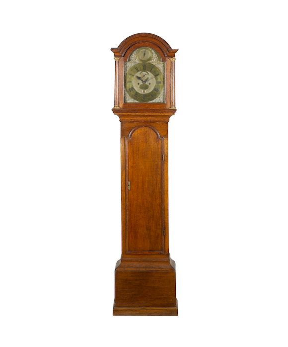 Bonhams : A mid to late 19th century longcase clock with associated oak ...