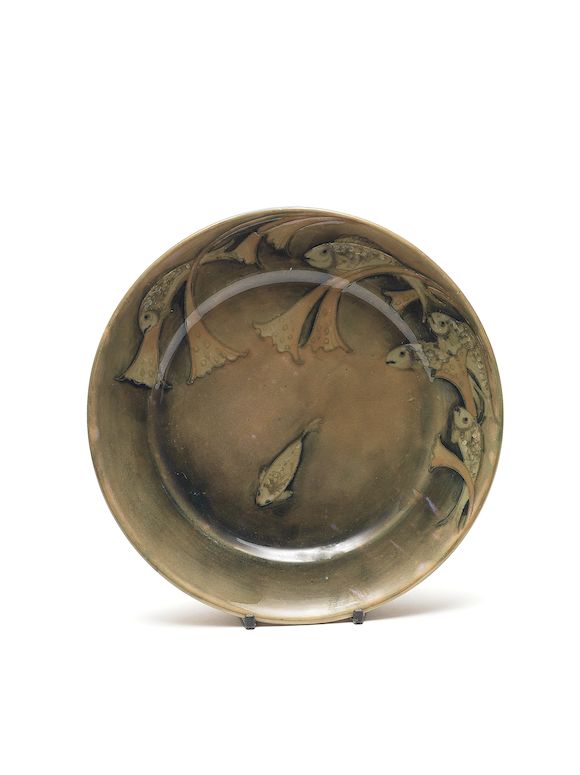 Bonhams : A Moorcroft 'Fish' plate