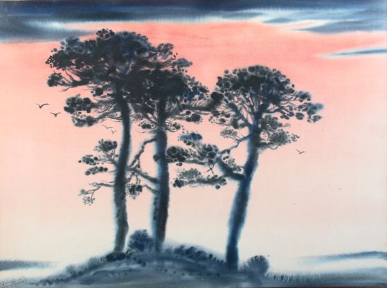 Bonhams : Stuart Maxwell Armfield (British, 1916-1999) Landscape at ...