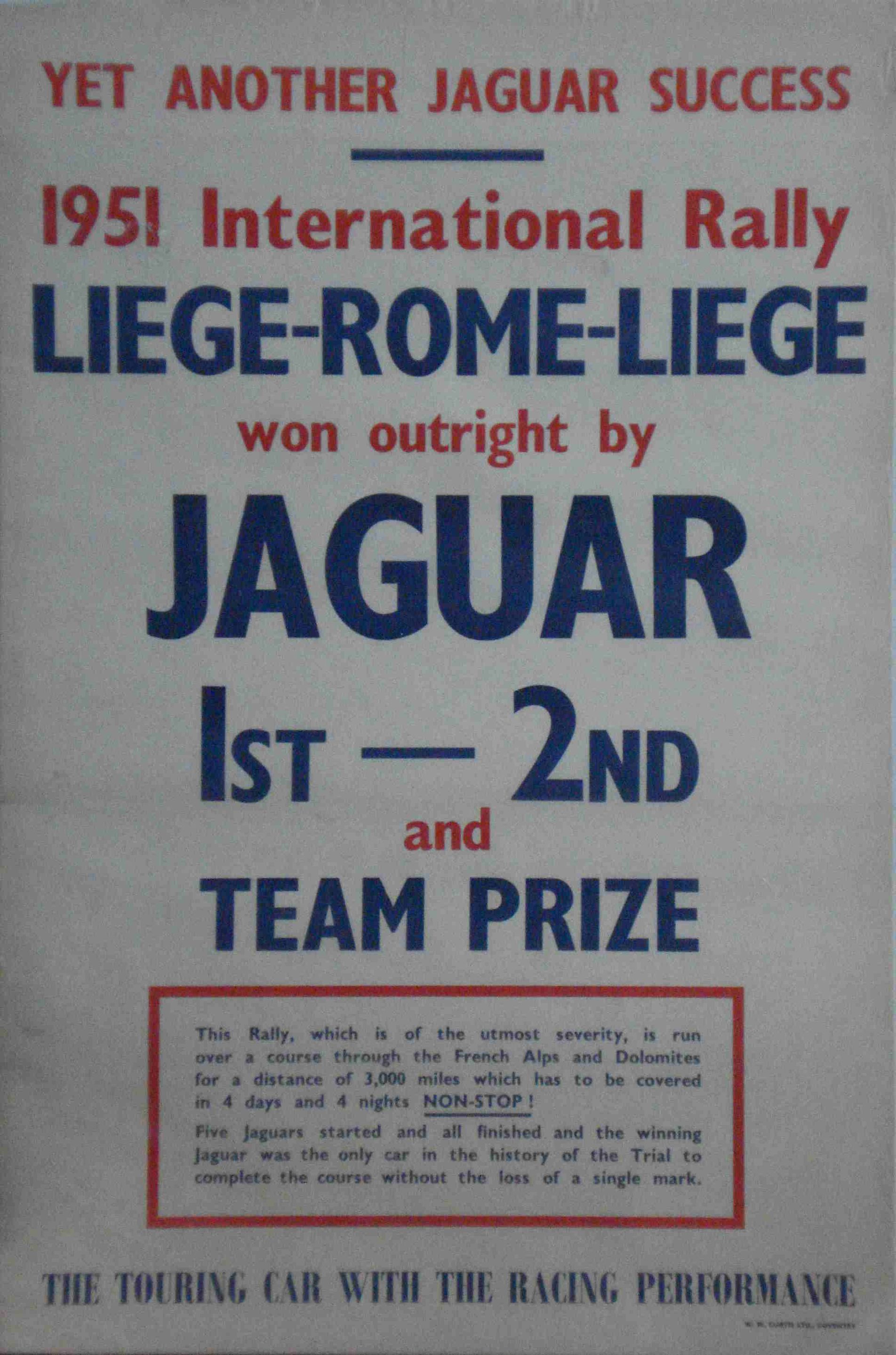 Bonhams Cars : A 1951 International Rally Liege-Rome-Liege Jaguar ...