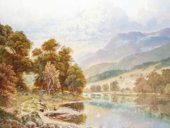 Bonhams : Andrew Grant Kurtis (British, 20th Century) Noonday angling ...