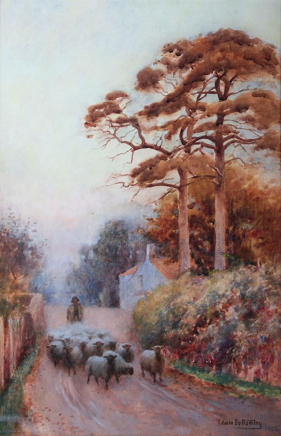 Bonhams : Edwin Bottomley (British, 1865-died circa 1929) A sheep ...