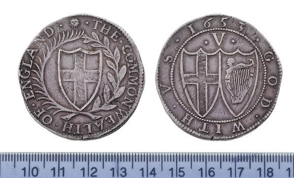 Bonhams : Commonwealth, Crown, 1653, 29.6g, m.m. sun on obverse only ...