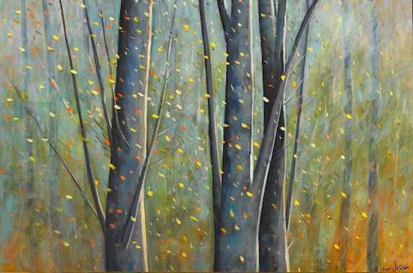 Bonhams : Ghulam Rasul (Pakistan, born 1942) Trees in Autumn,