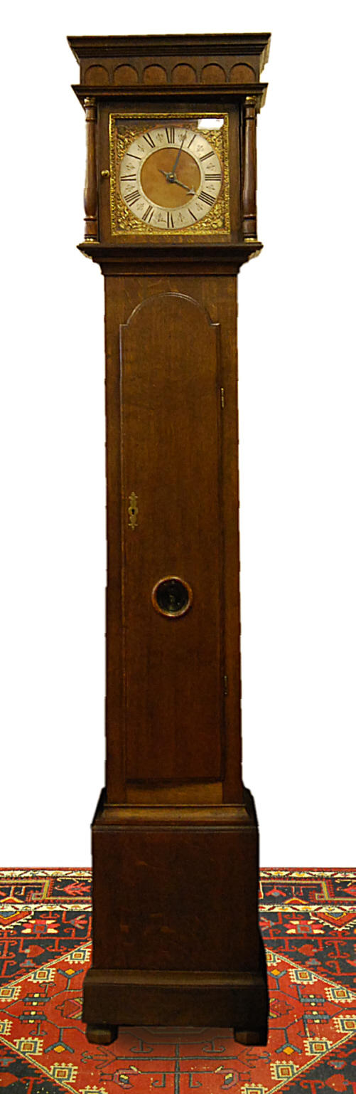 Bonhams An Oak Cased Thirty Hour Brass Dial Longcase Clock 20th