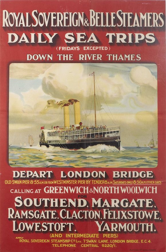 Bonhams : A collection of Paddle Steamer posters, 6