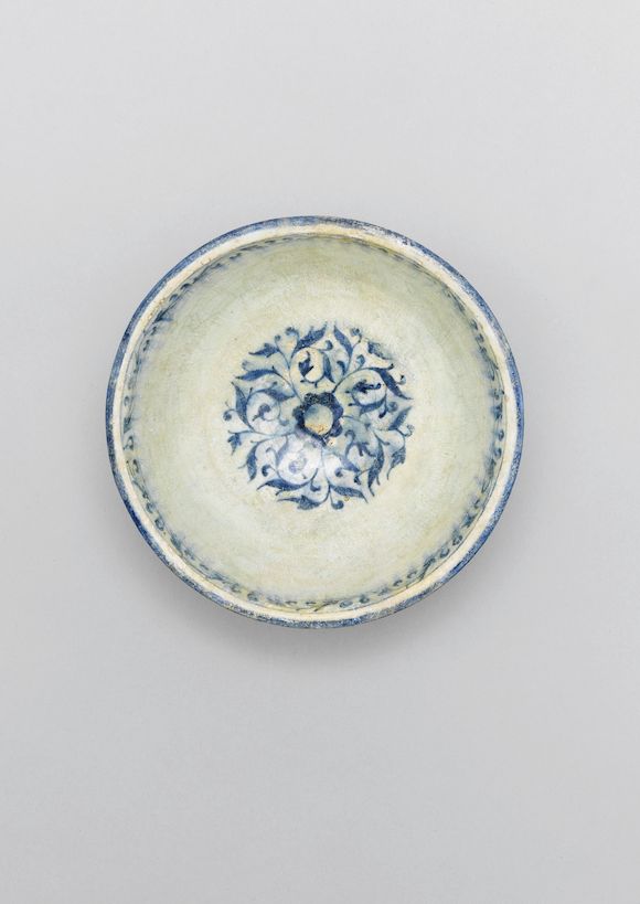 Bonhams : A Timurid underglaze painted pottery Bowl Persia, 15th Century