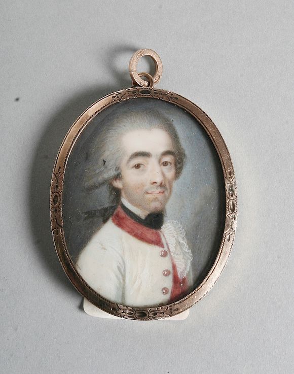 Bonhams : French School, circa 1775, A Gentleman, wearing white coat ...