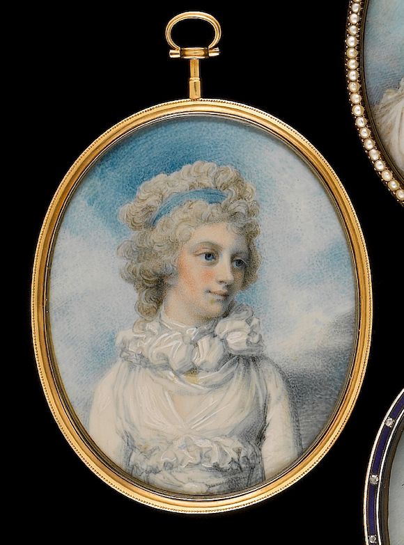 Bonhams : After Richard Cosway, RA, early 19th Century Princess Sophia (1777-1848), wearing ...