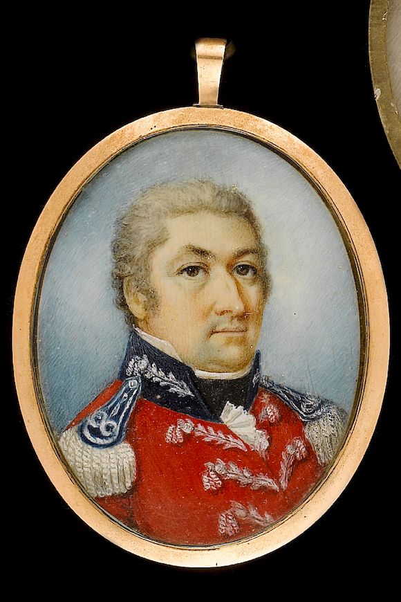 Bonhams : Irish School, circa 1810 An Officer, wearing scarlet coatee ...