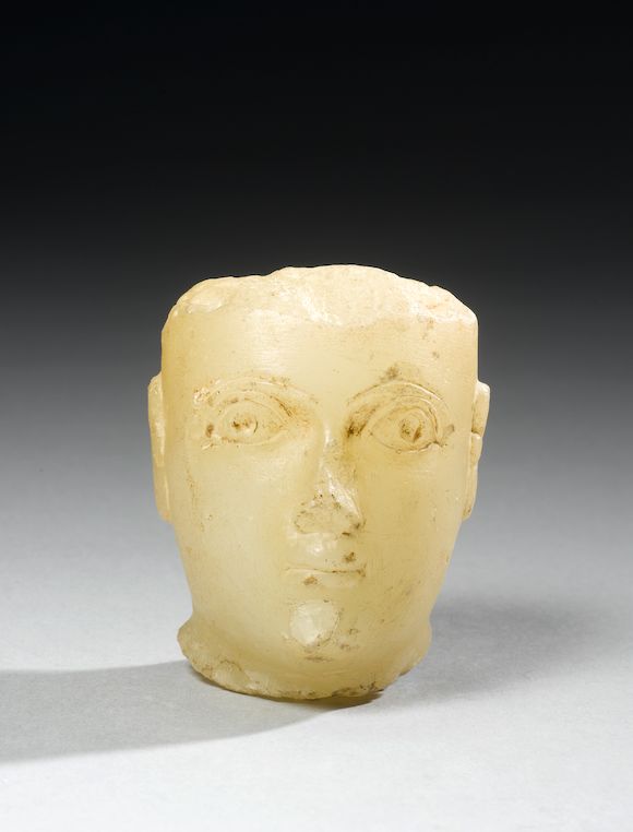 Bonhams : A South Arabian alabaster head