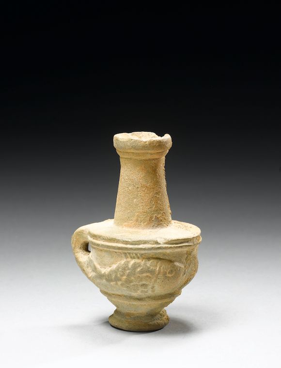 Bonhams : A small Coptic lead flask
