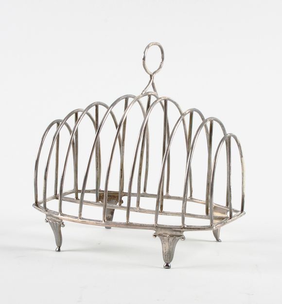 Bonhams : A George III silver nine bar toast rack London, 1798,