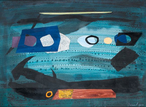 Bonhams : John Piper C.H. (British, 1903-1992) Collage 57.5 x 78 cm ...