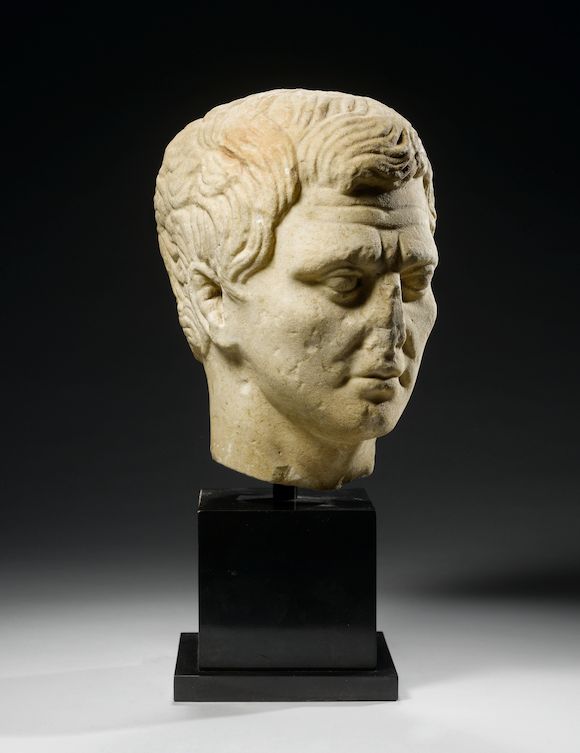 Bonhams : A Roman marble male head