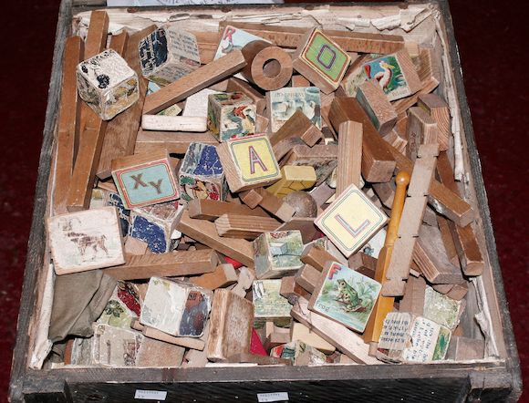 Bonhams : A quantity of early 20th century wooden children's building ...