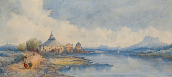 Bonhams : Alfred H. Vickers (British, 19th Century) Italianate lake ...