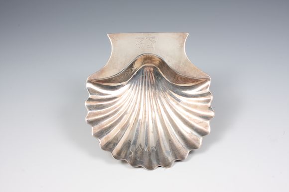 Bonhams : A George III silver scallop shell butter dish By Rebeccca ...