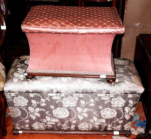 Bonhams : A slant sided ottoman box