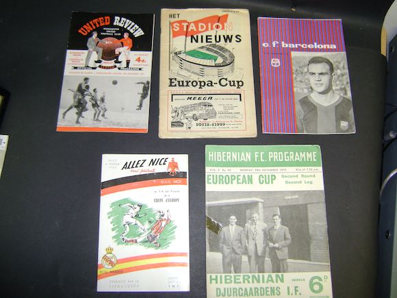 Bonhams : European Cup programmes