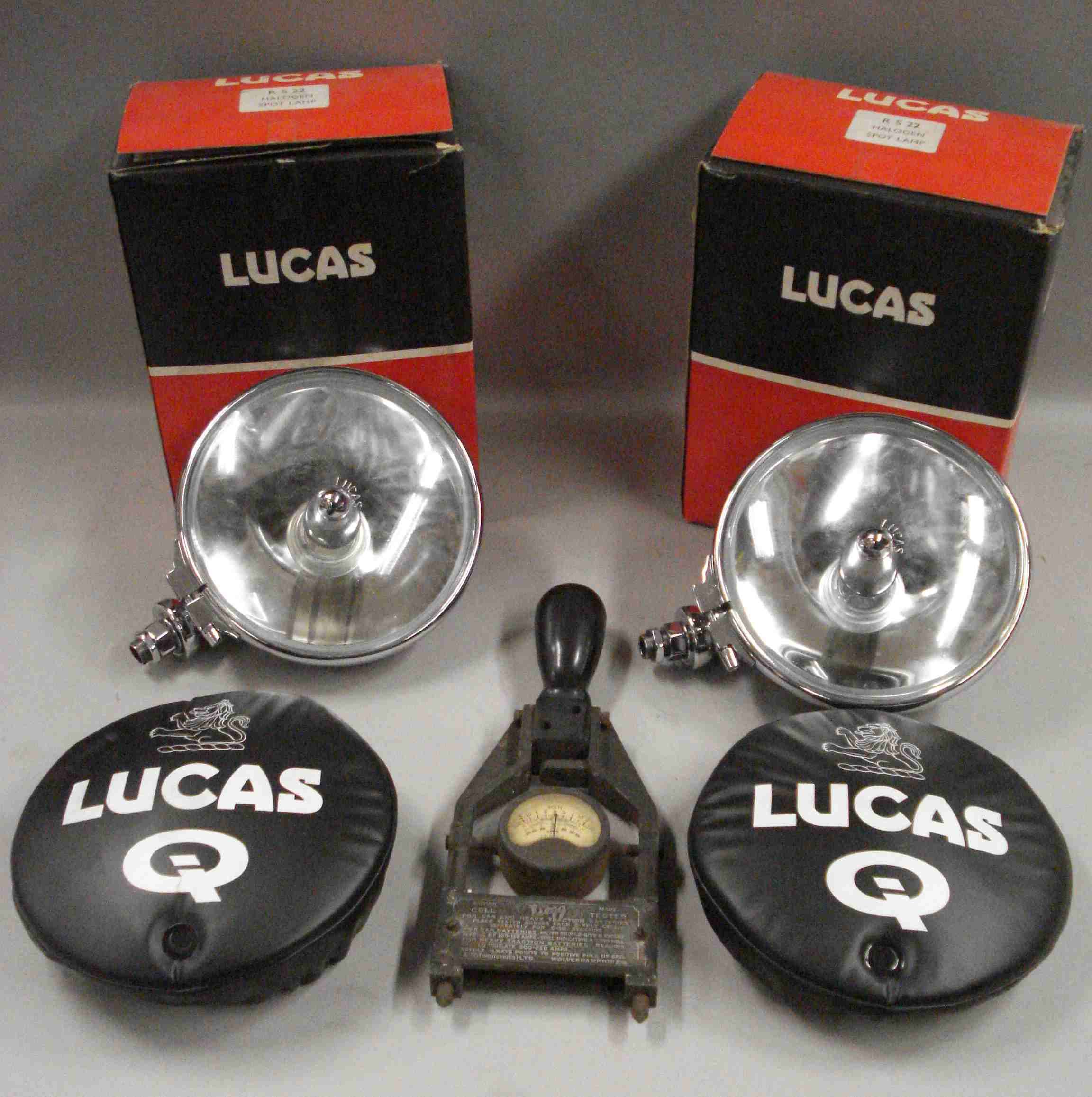 Bonhams Cars : A pair of Lucas RS22 Halogen spot lamps,