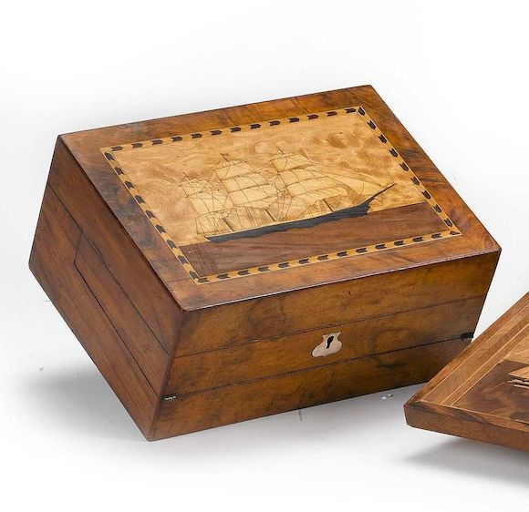 Bonhams : A traveling writing box, late 19th century, 12in (30.5cm) wide