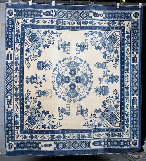 Bonhams : A Chinese carpet 190cm x 174cm