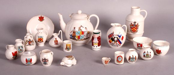 Bonhams : A small group of Goss crested china
