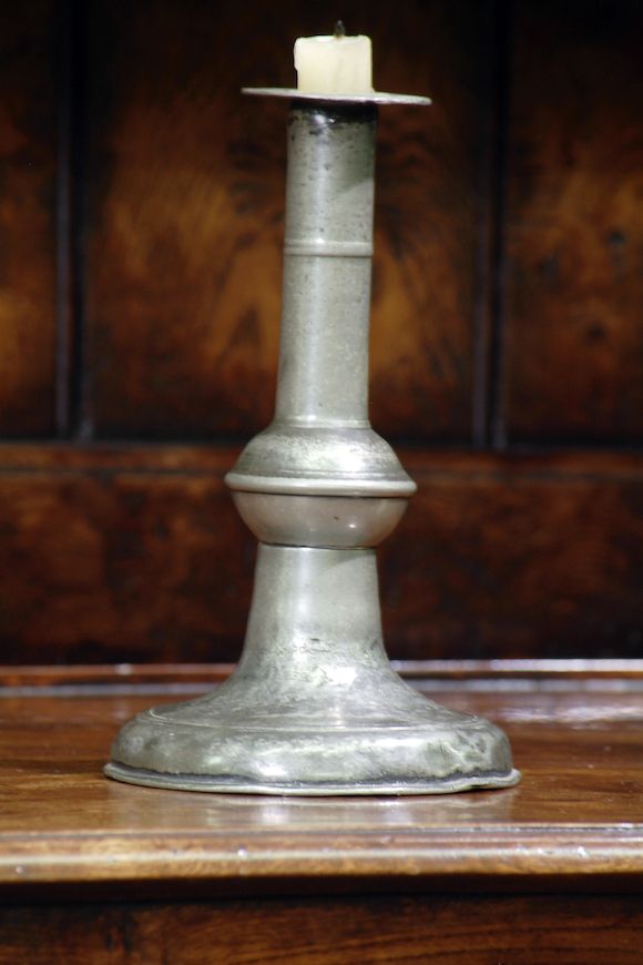 Bonhams : A large Stuart ball knop candlestick, circa 1690