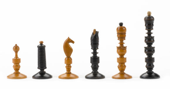 Bonhams A Biedermeier Boxwood Chess Set Central Europe 19th Century