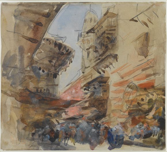 Bonhams : Hercules Brabazon Brabazon (British, 1821-1906) A bazaar in Cairo