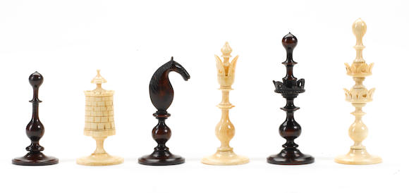 Bonhams An Ivory Chess Set Central Europe Circa 1800