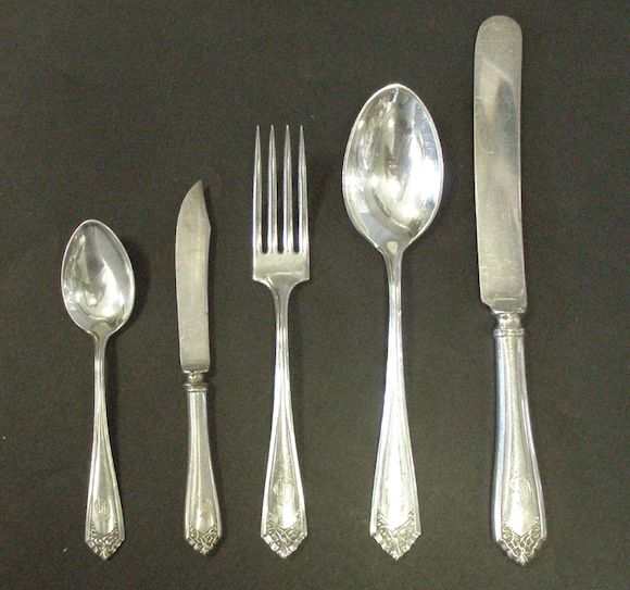 Bonhams : An American silver table service of flatware, by Simpson ...
