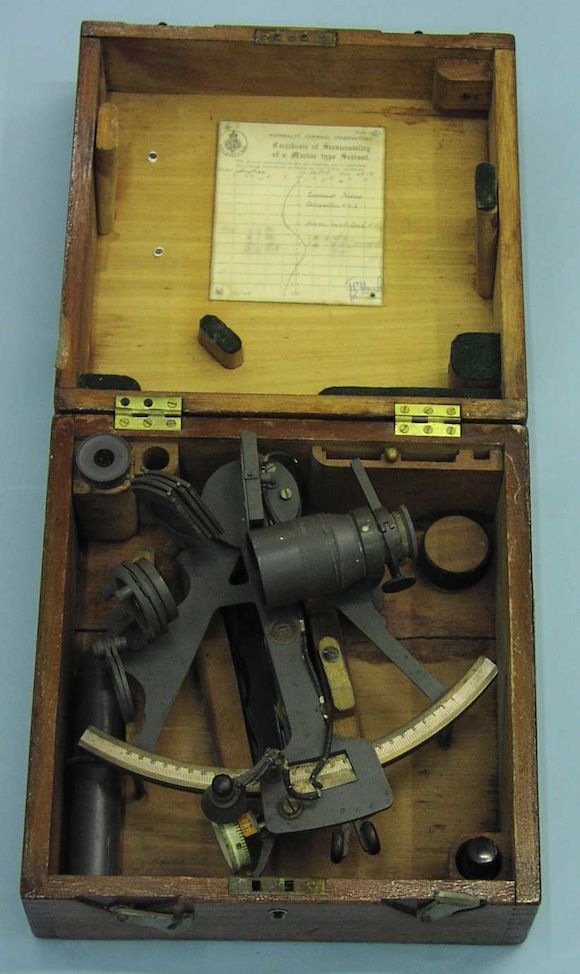 Bonhams : A Hughes & Son Husun sextant, 1940's, 7in (18cm) radius