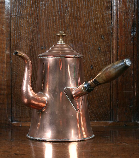 Bonhams : A large 19th Century copper coffee pot