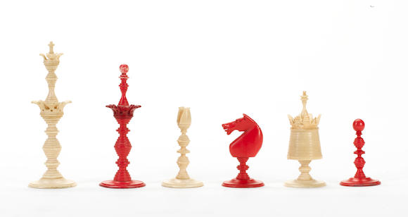 Bonhams An Ivory Chess Set Central European Circa 1840