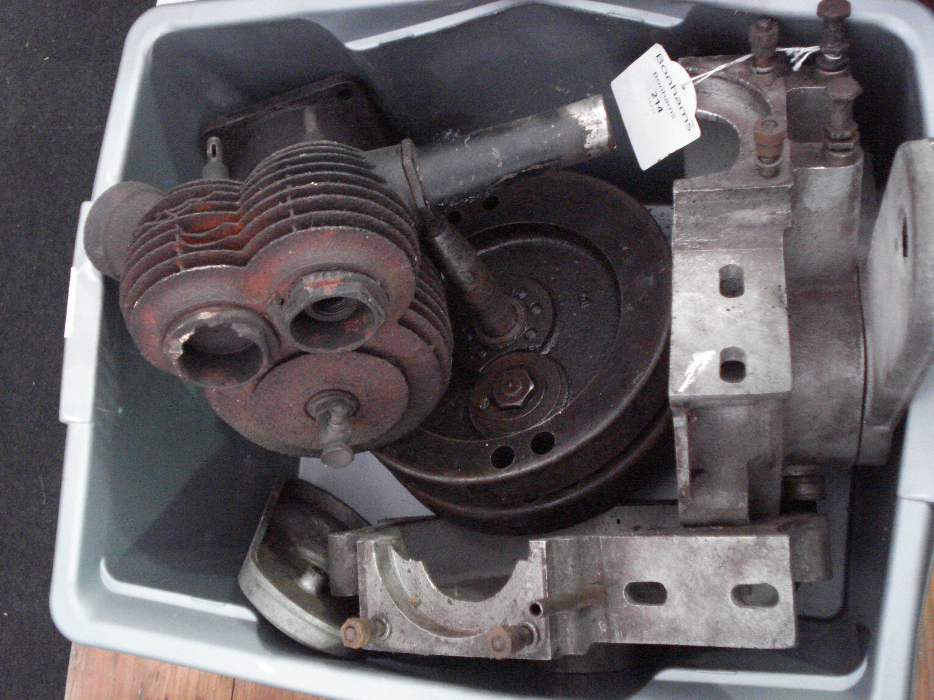 Bonhams Cars : A vintage Sunbeam 500cc motorcycle engine, circa 1919,
