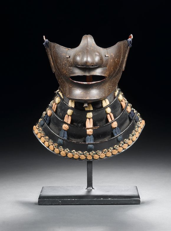 Bonhams : A Ryubu menpo Edo Period, 17th century