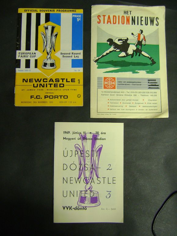 Bonhams : Newcastle European Fairs Cup programmes