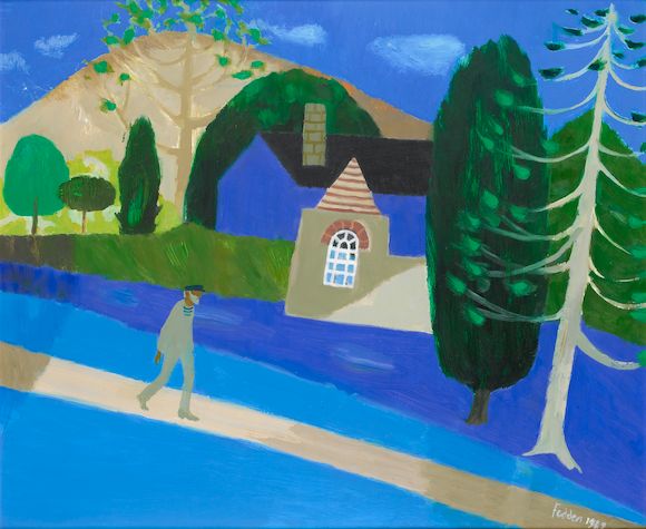 Bonhams : Mary Fedden R.A. (British, born 1915) Julian walking 50.7 x ...