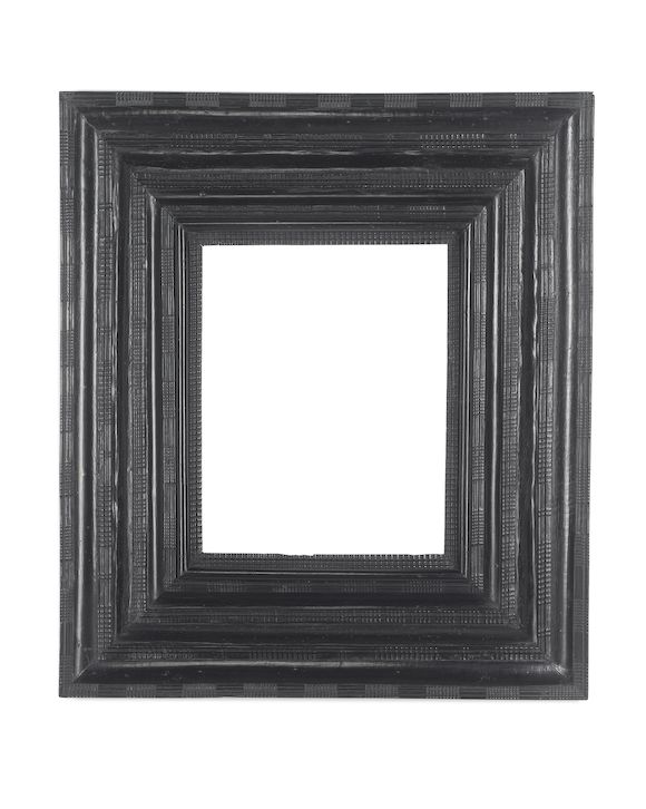 Bonhams : A Dutch 18th Century ebonised ripple moulding frame