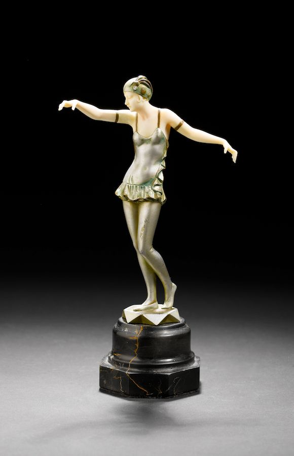 Bonhams : Ferdinand Preiss a rare cold-painted bronze and carved ivory ...