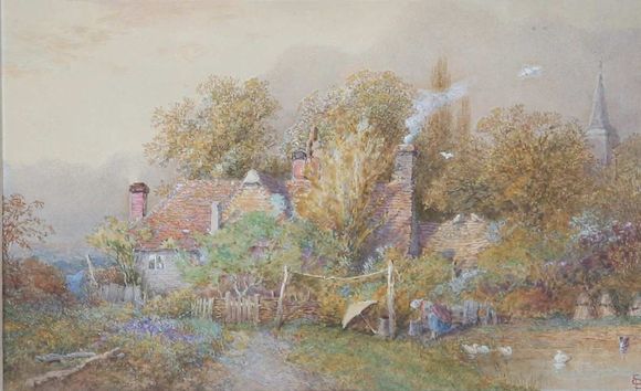 Bonhams : Samuel Standige Boden (British, 1826-1896) A country cottage ...
