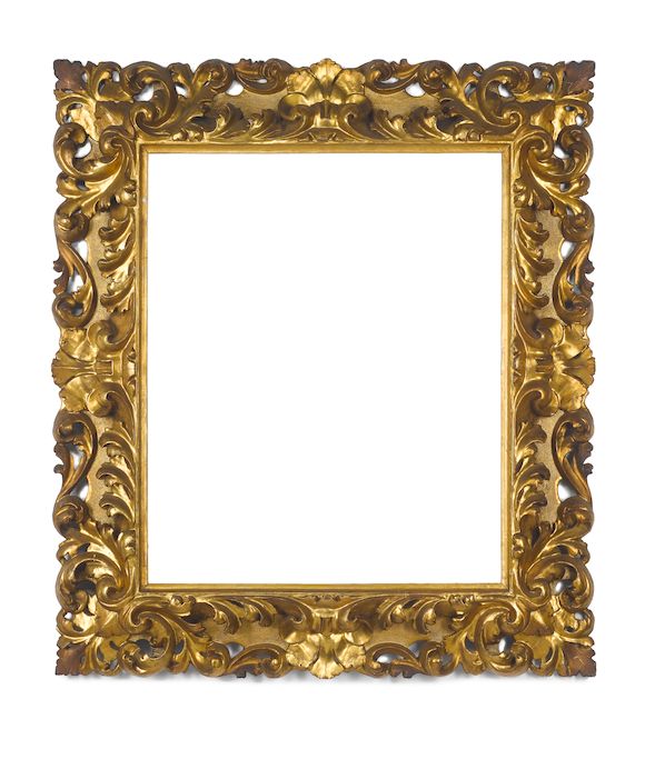 Bonhams : A Florentine 18th Century carved, pierced and gilded frame