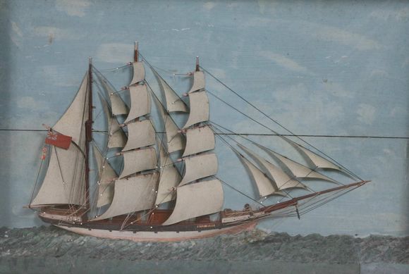 Bonhams : A diorama model of the brig Wild Wave
