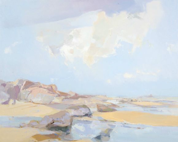 Bonhams : Frederick Sands (British, 1916-1992) 'View of La Rocque with ...