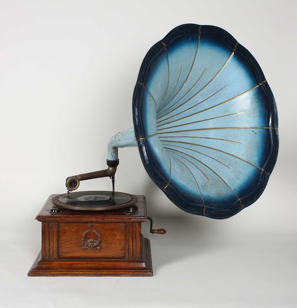 Bonhams : An oak cased gramophone