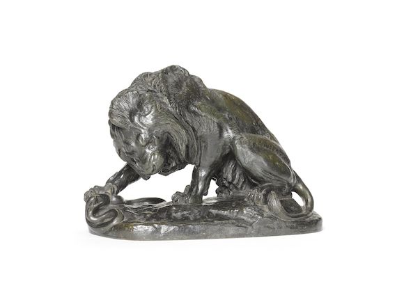 Bonhams : After Antoine-Louis Barye (French, 1796-1875): A bronze model ...