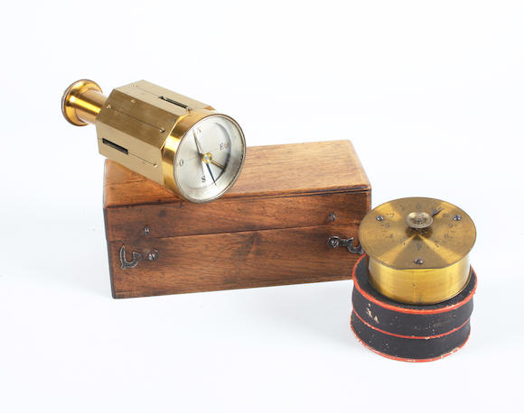 Bonhams An Early 20c Laquered Brass Quadrant Compass