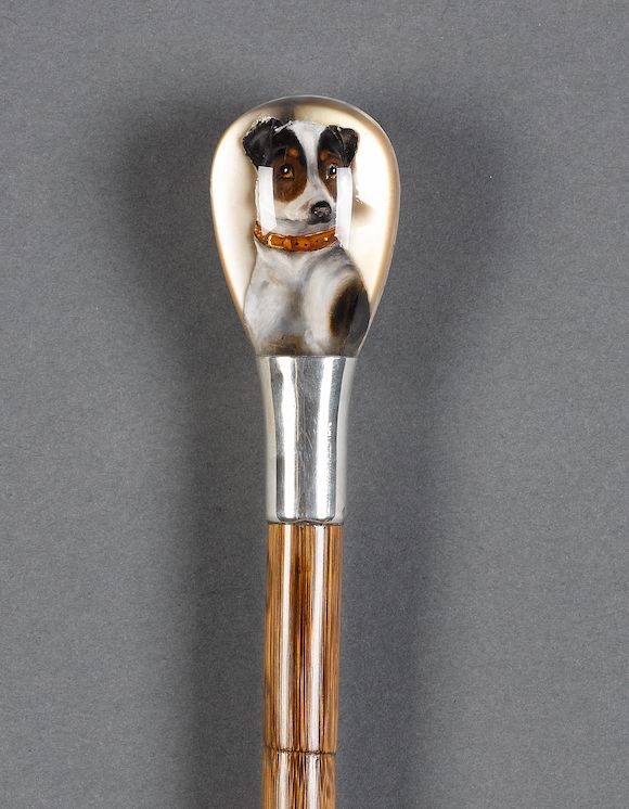 Bonhams : An early 20th century silver, ivory and Essex Crystal mounted ...